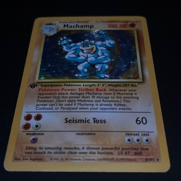 Pokemon | Toys | First Edition Machamp Pokmon Card | Poshmark